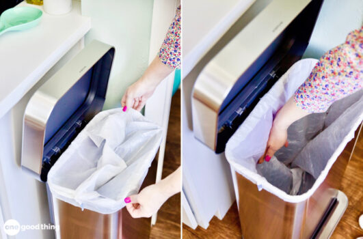 This Is The Right Way To Put In A New Garbage Bag