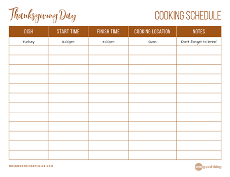 Thanksgiving Day Checklists: Thanksgiving Planning Made Easy