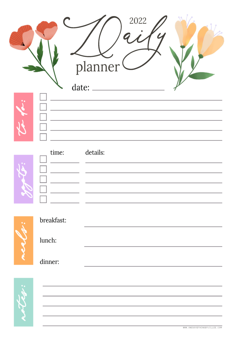Free Printable Planners For 2022: Daily, Weekly, & Monthly