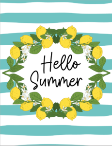 Hello Summer Printable Art [Free Download]