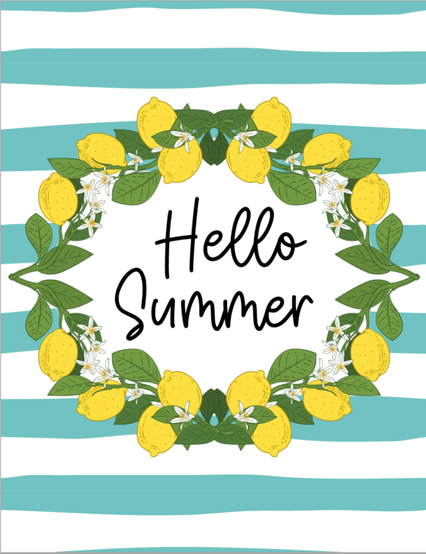 Hello Summer Printable Art [Free Download]