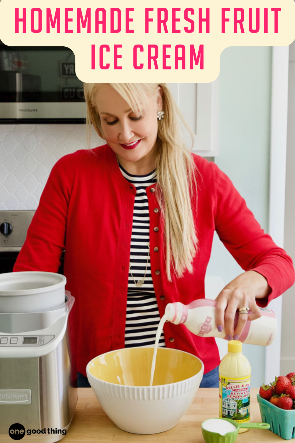Homemade Fresh Fruit Ice Cream