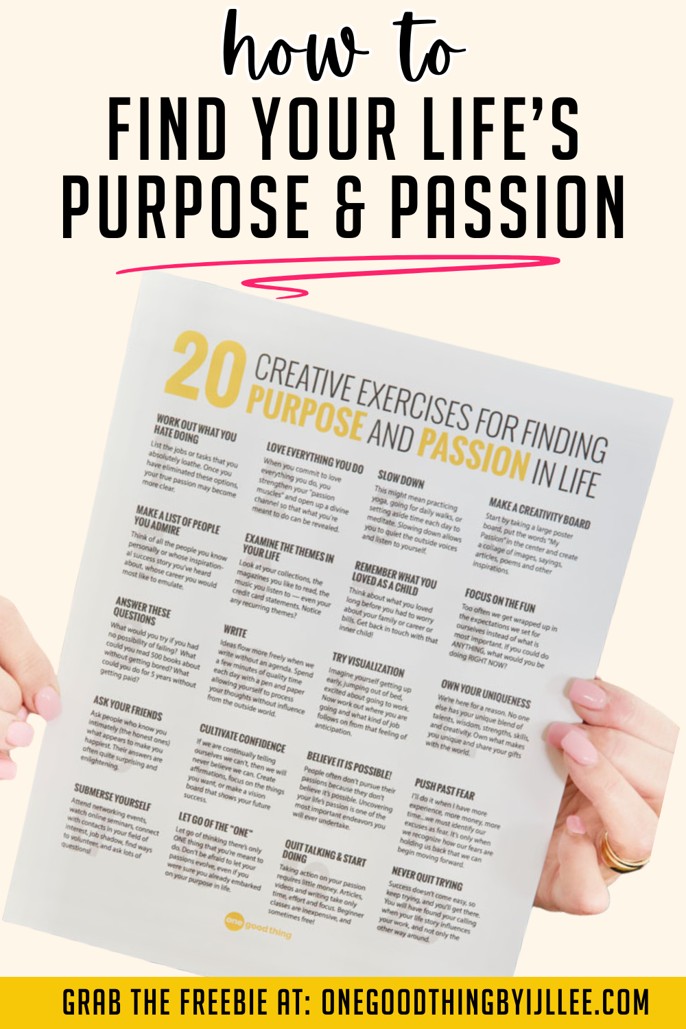 Find Your Purpose And Passion With This Free Printable